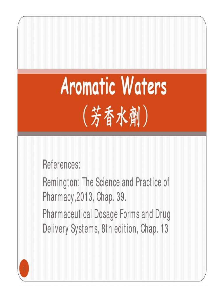 5 Aromatic Water | PDF | Distillation | Essential Oil