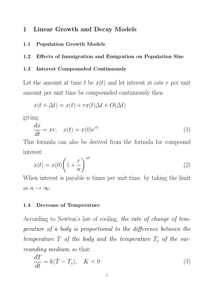 Modeling Population Growth, Decay, and Diffusion through Systems of ...