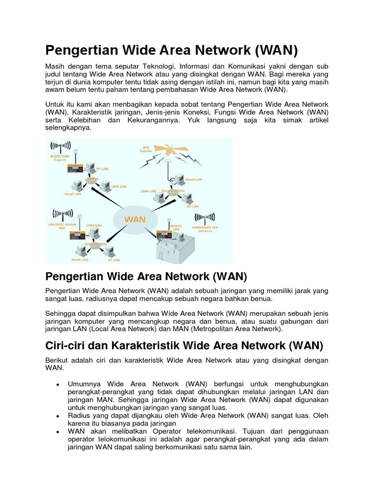 Pengertian Wide Area Network | PDF