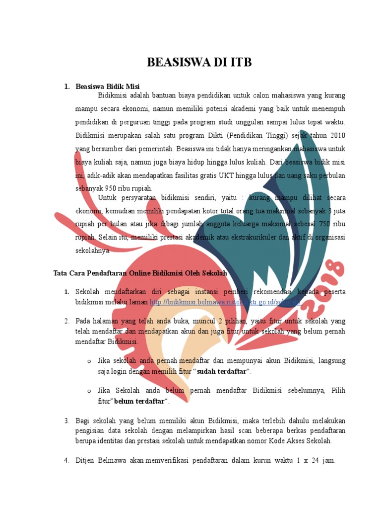 TOR - Beasiswa | PDF