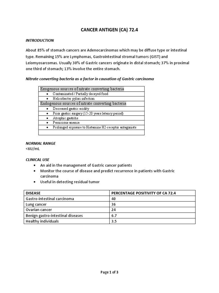Ca 72 4 | PDF | Ovarian Cancer | Carcinoma