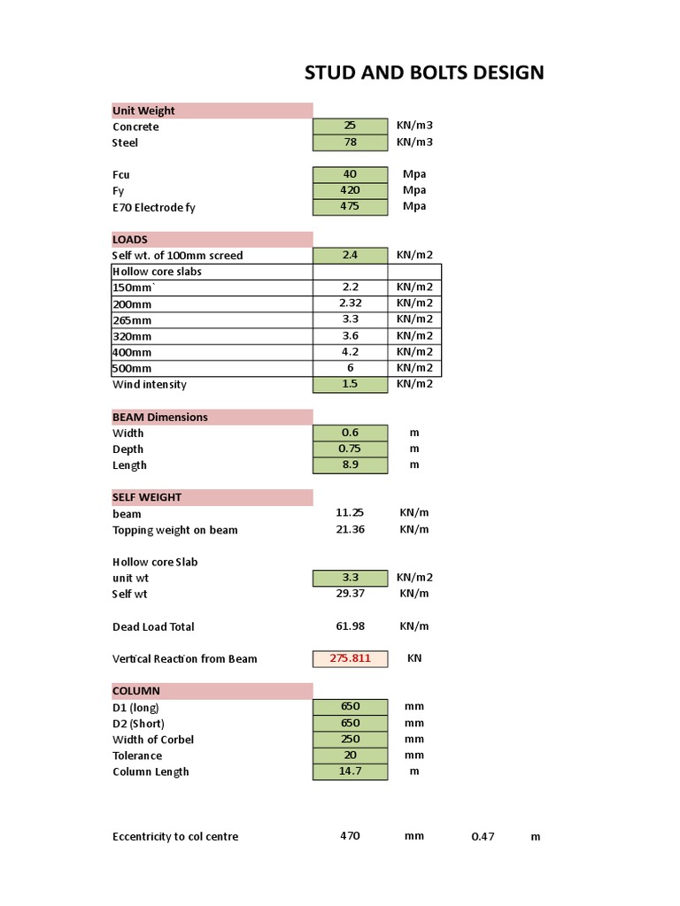 Stud-Bolts Connection - 650x650 | PDF | Beam (Structure) | Stress ...