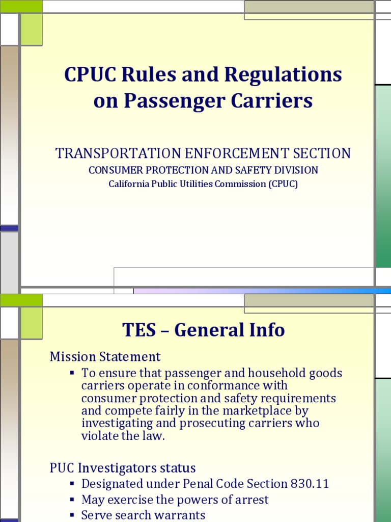 CPUC Presentation | PDF | Bus | Employment