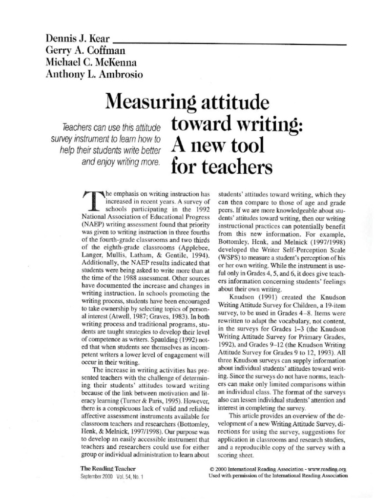 Garfield Reading Survey Article | PDF