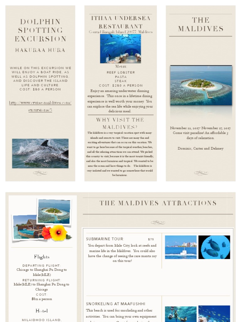 Maldives Brochure | PDF | Coastal And Oceanic Landforms | Tourism