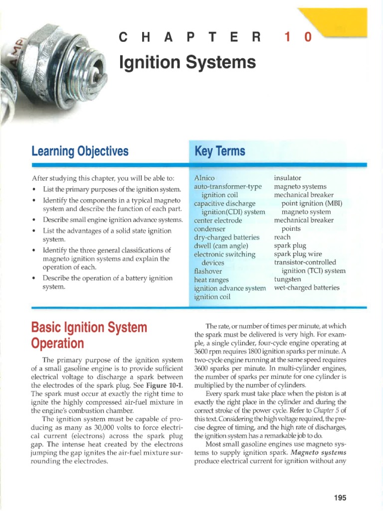 Small Engine Ignition Systems Ch10 | PDF