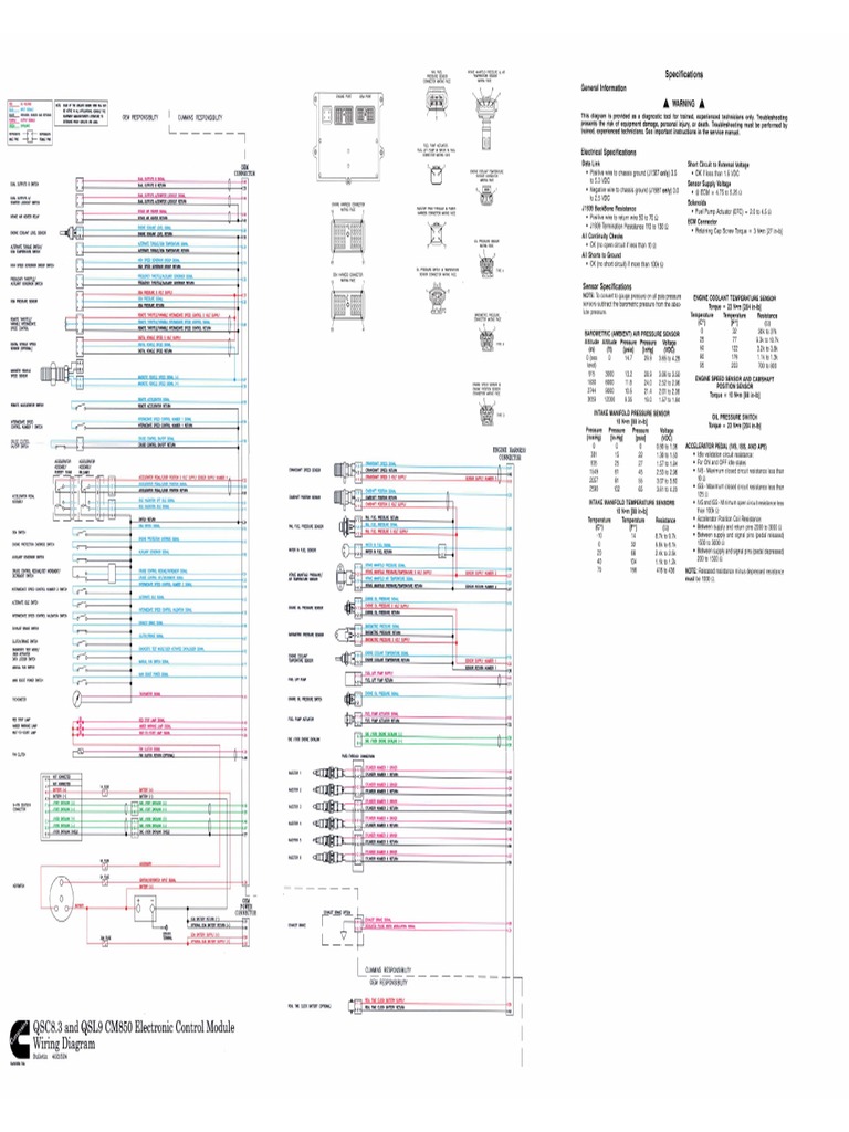 Wiring Diagram QSC & QSL CM850 1 en A2 | PDF