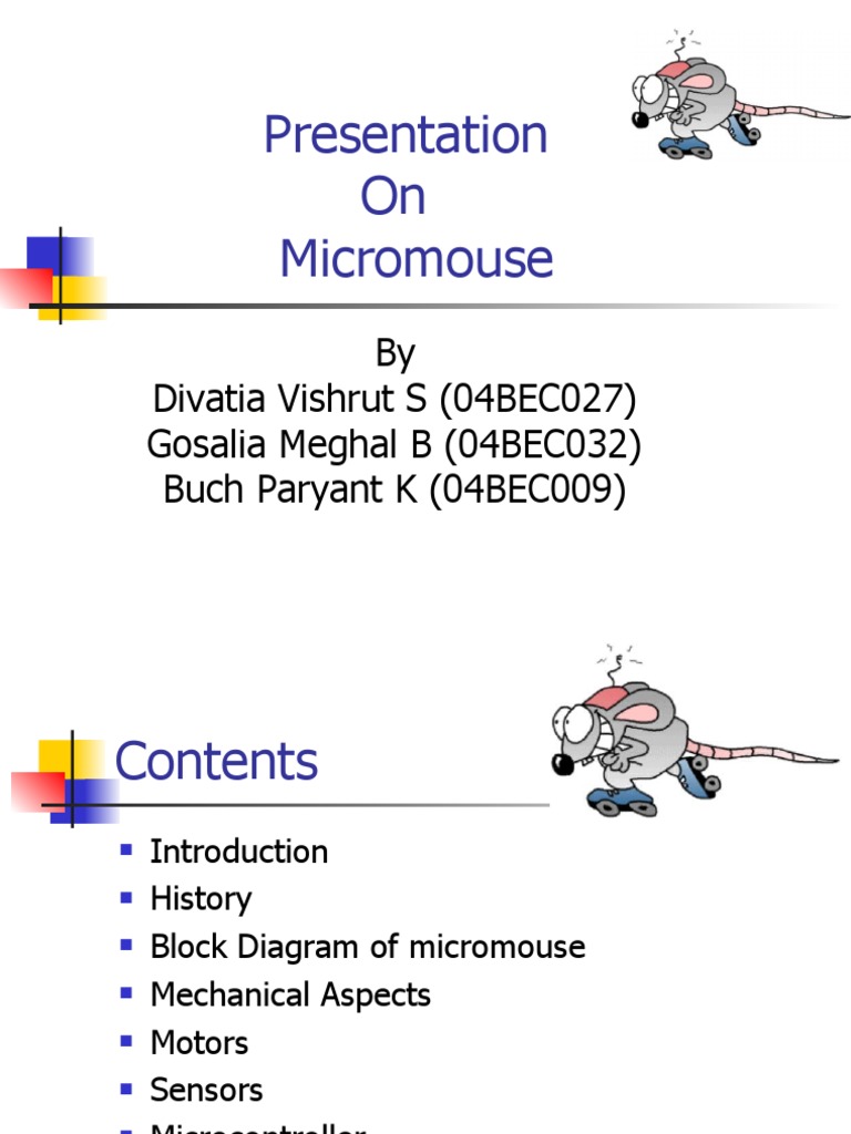 Micro Mouse | PDF | Microcontroller | Electric Motor