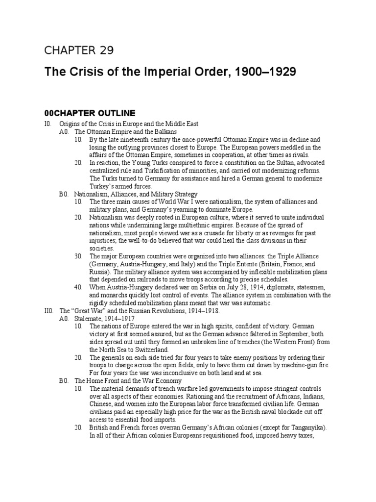 28 - The Crisis of The Imperial Order, 1900 - 1929 | PDF | Ottoman ...