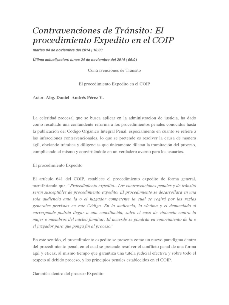 Contravenciones de Tránsito | PDF | Ley procesal | Delito