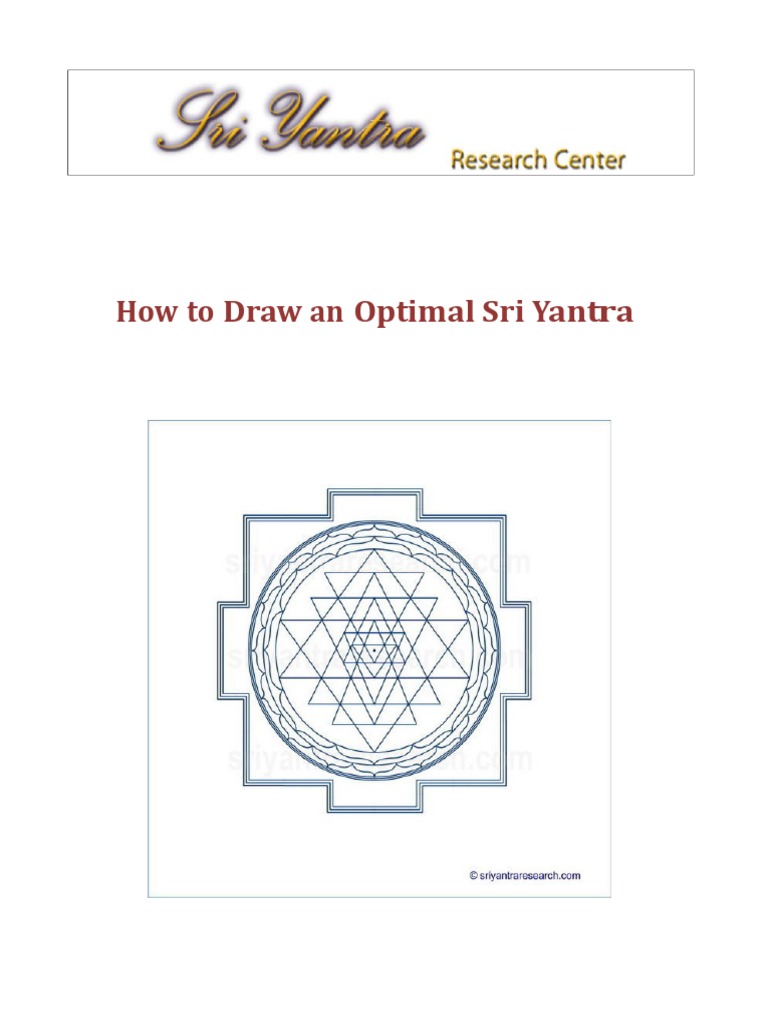 How To Draw SRI YANTRA | PDF | Line (Geometry) | Geometry