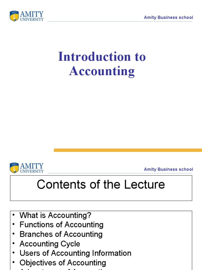 Session 1 Intro To Accounting | PDF | Accounting | Business
