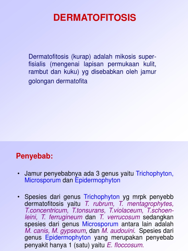 Penyebab dan Gejala Dermatofitosis | PDF