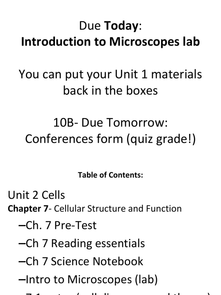 CH 7-1 Cell Discovery Theory | PDF | Microscope | Cell (Biology)