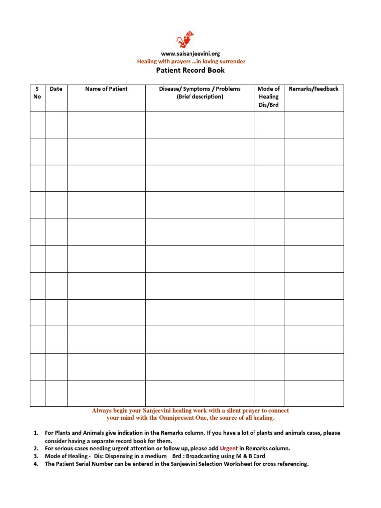 Patient Record Book | PDF | Health Sciences | Epidemiology