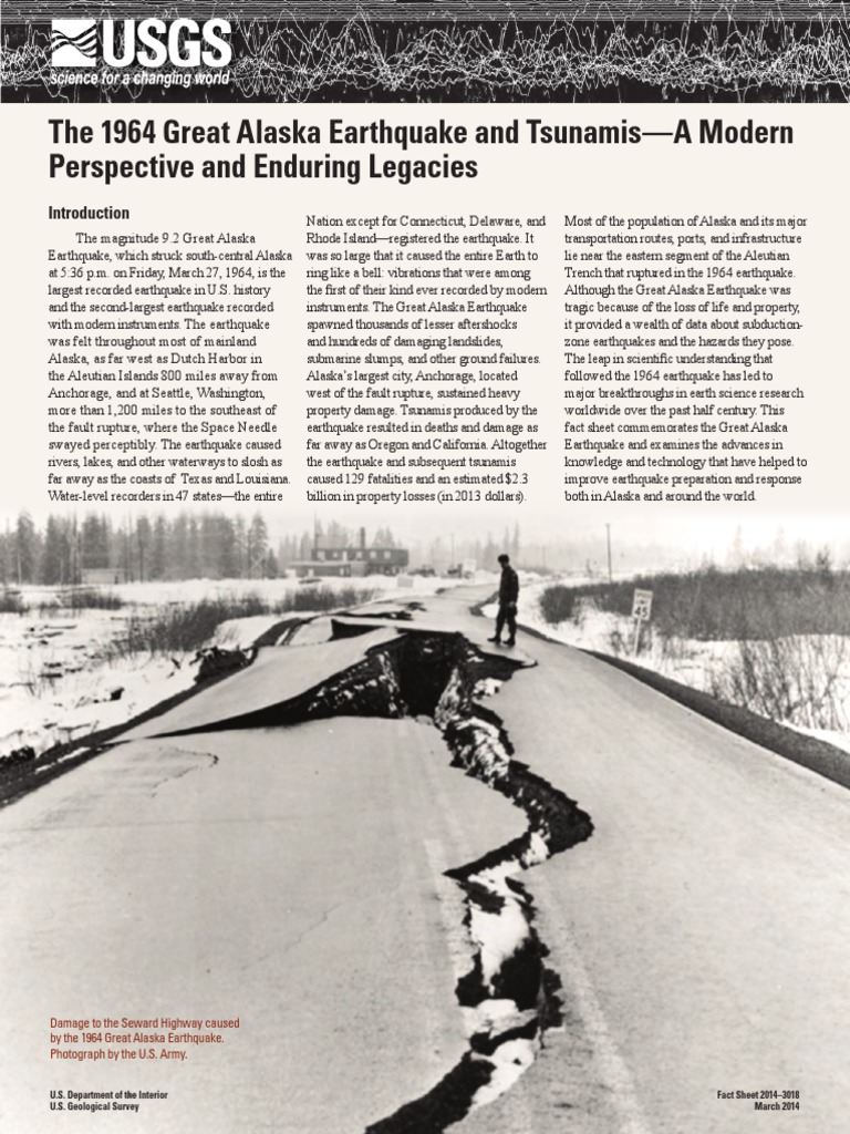 1964 Tsunami Fact Sheet | PDF | Earthquakes | Tsunami