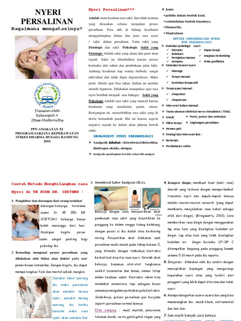 Leaflet Managemen Nyeri Intranatal | PDF
