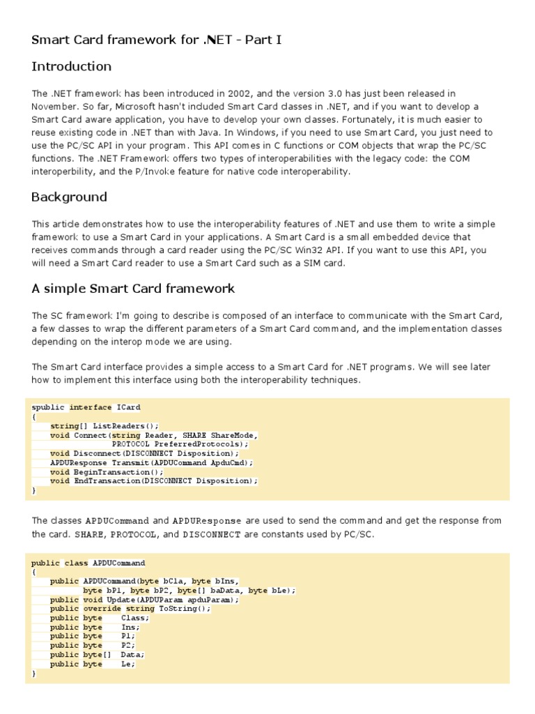 Smart Card1 | PDF | Component Object Model | Application Programming ...