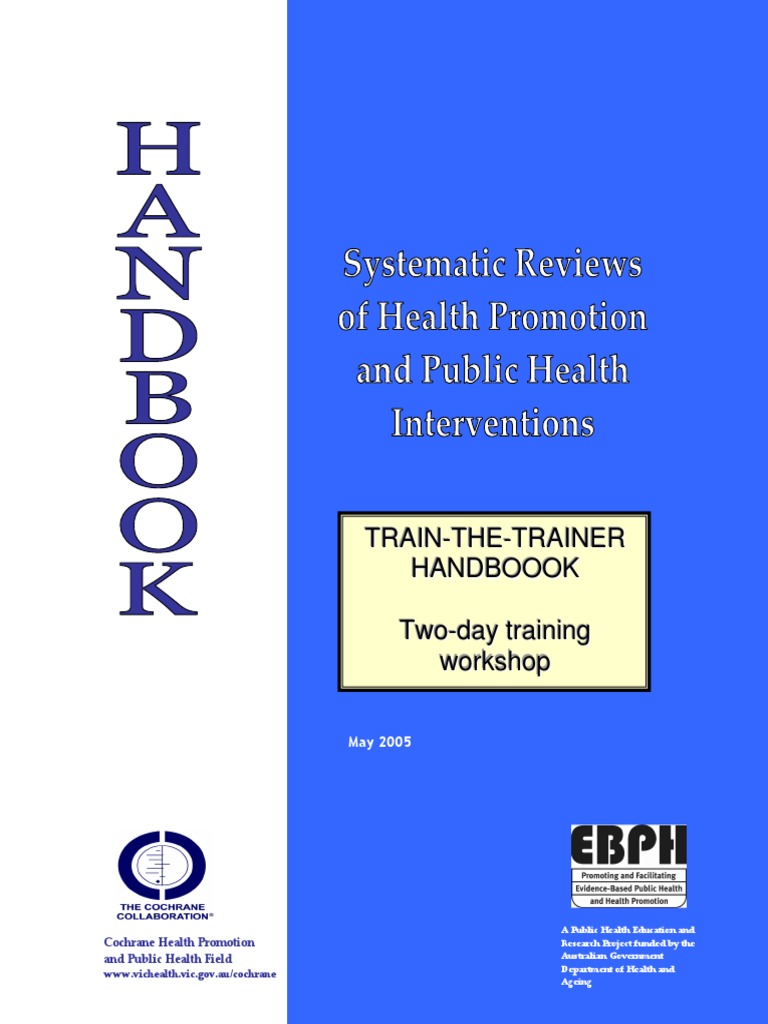 Train The Trainer Manual PDF | PDF | Systematic Review | Meta Analysis
