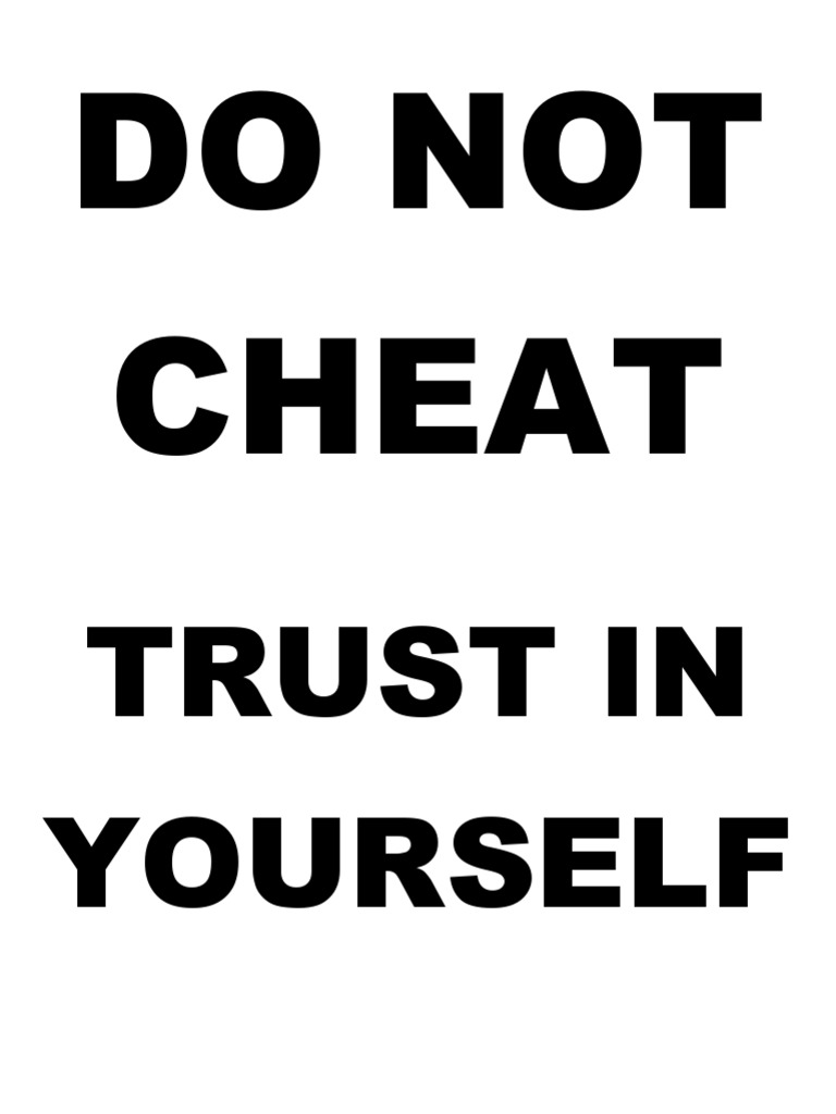 Do Not Cheat | PDF