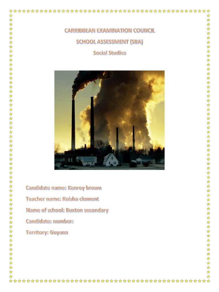social studies sba.docx | Air Pollution | Pollution