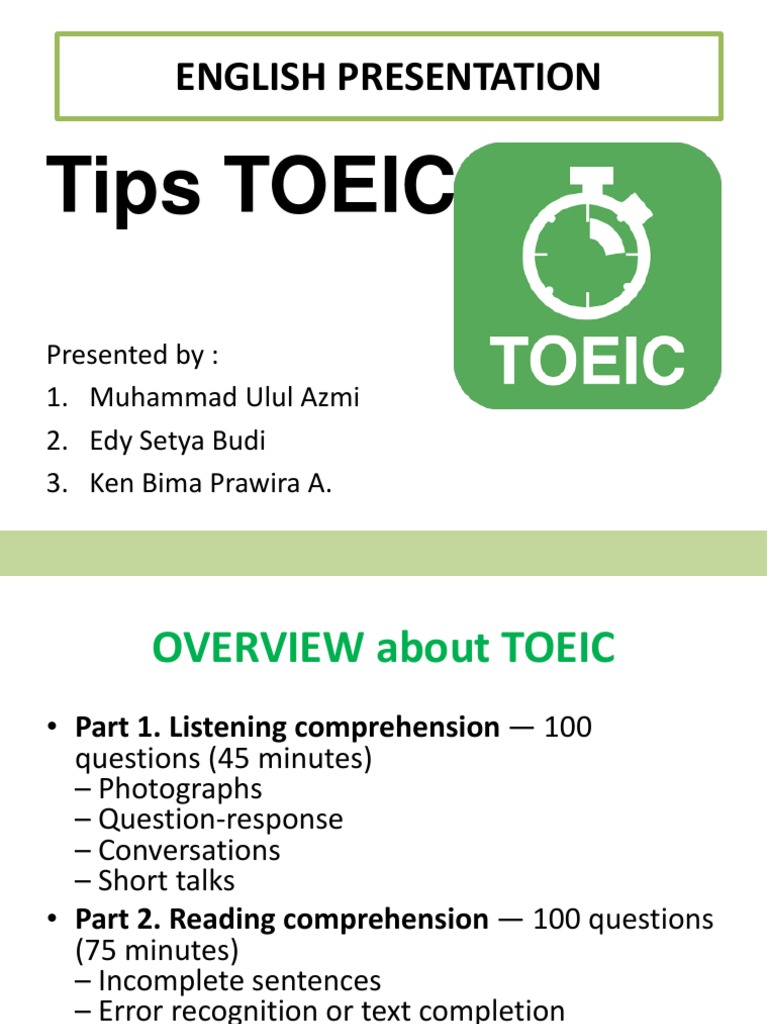 Essential TOEIC Tips and Strategies | PDF | Clause | Verb