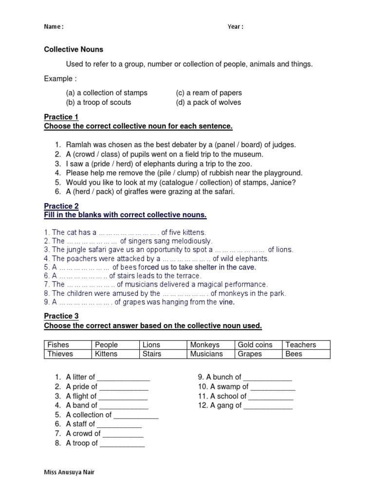 Collective Nouns | PDF