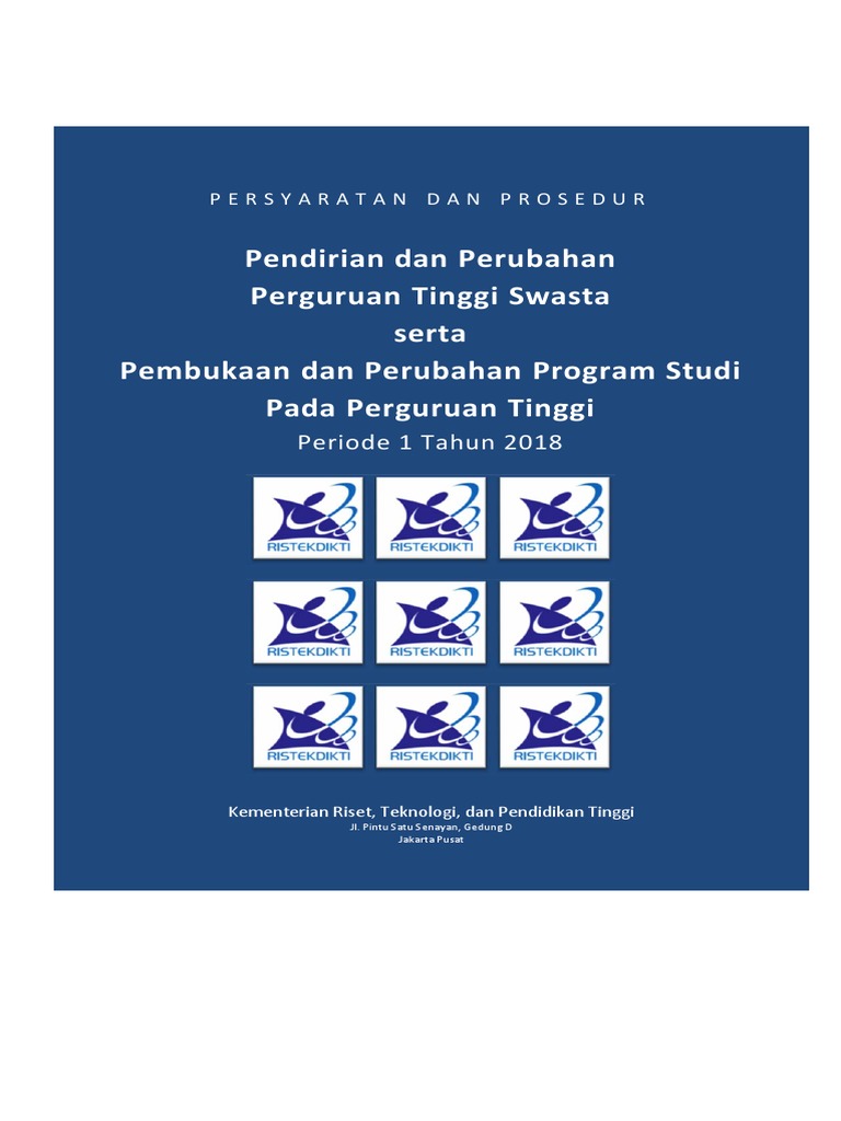 Persyaratan Dan Prosedur Pendirian PTS Dan Pembukaan Prodi PT 20181 | PDF