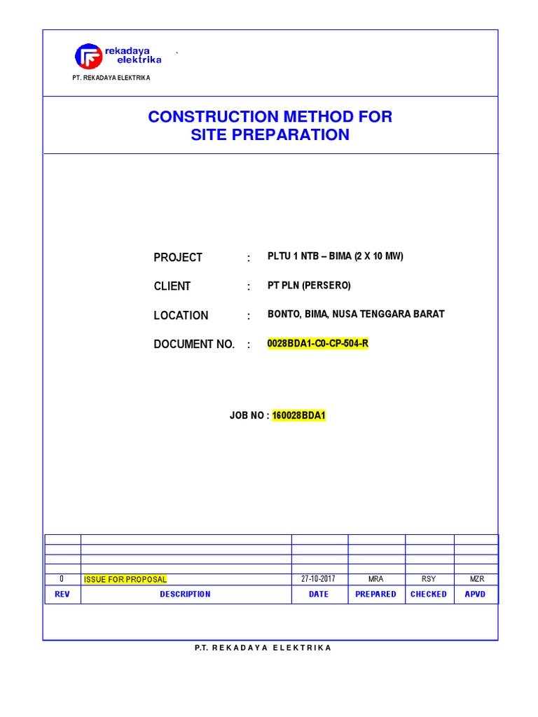 4 Construction Method Site Preparation | PDF | Soil | Industries