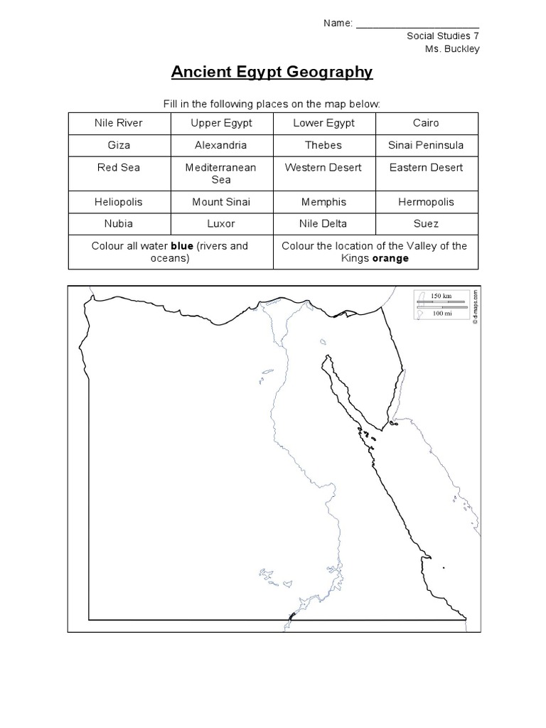 Ancient Egypt Geography 1 | PDF | Egypt | Sinai Peninsula