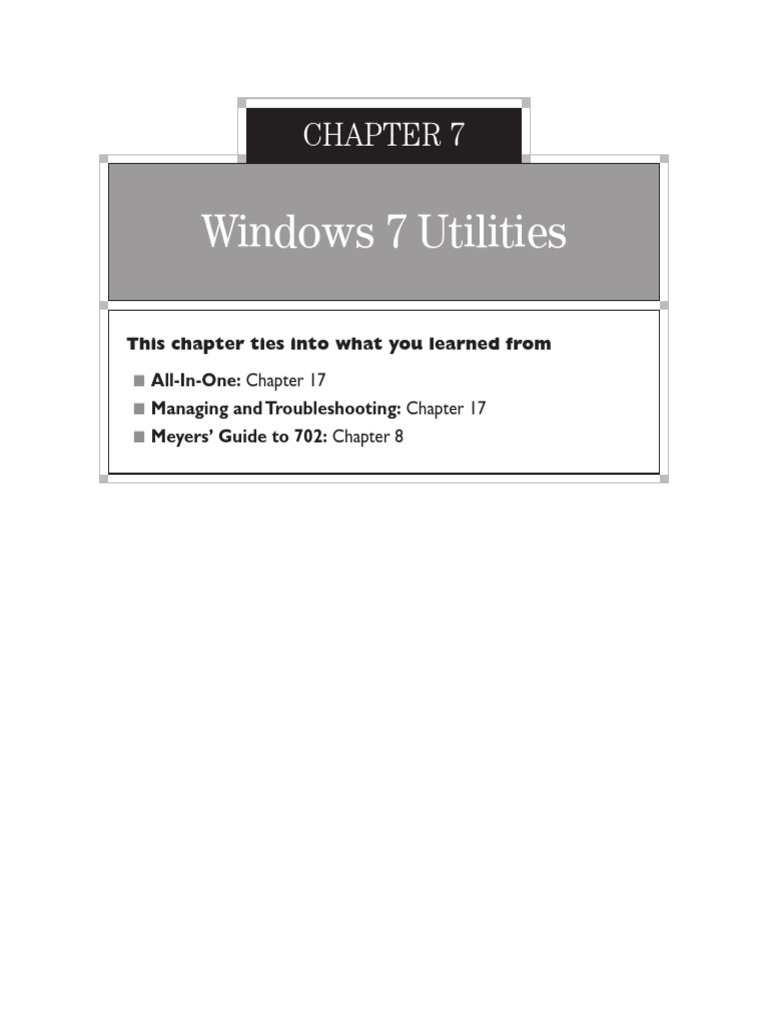 Chapter 07aaa | PDF | Windows 7 | Usb Flash Drive