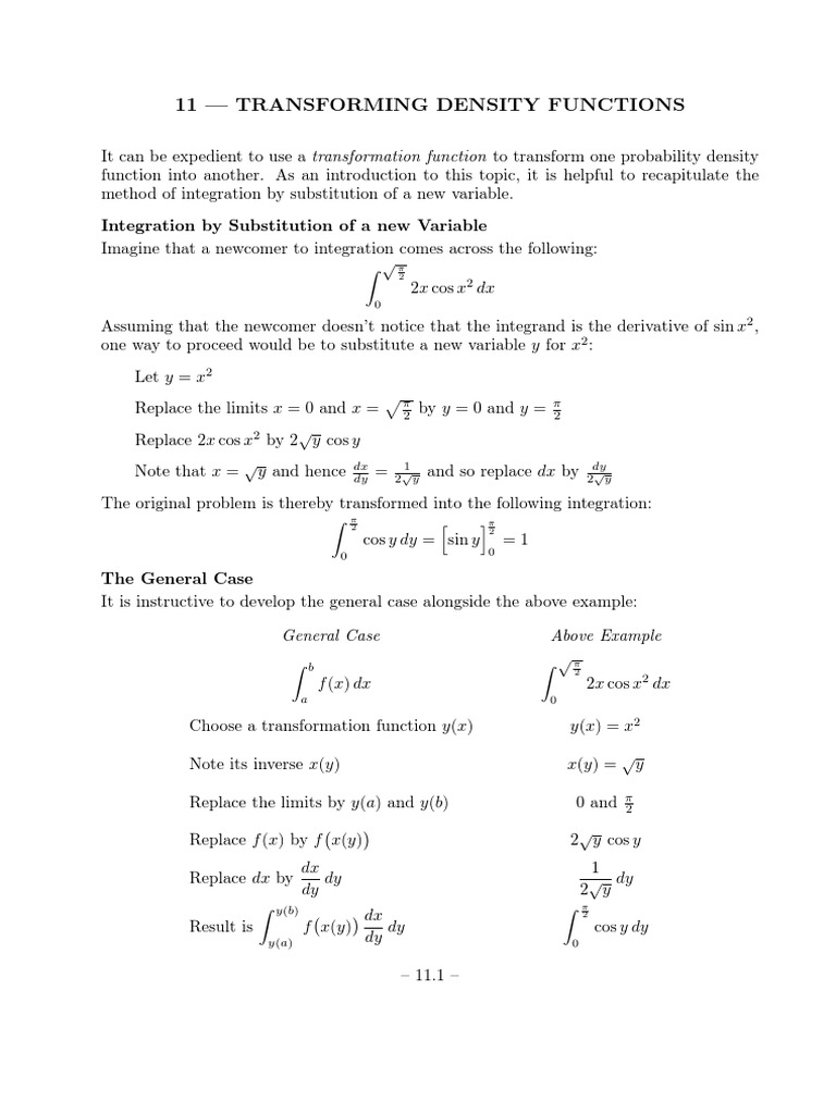 Densityfunctionofafunction PDF | PDF | Probability Density Function ...