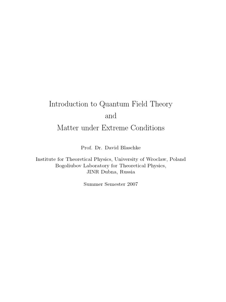 QFT T PDF | PDF | Hadron | Quantum Field Theory
