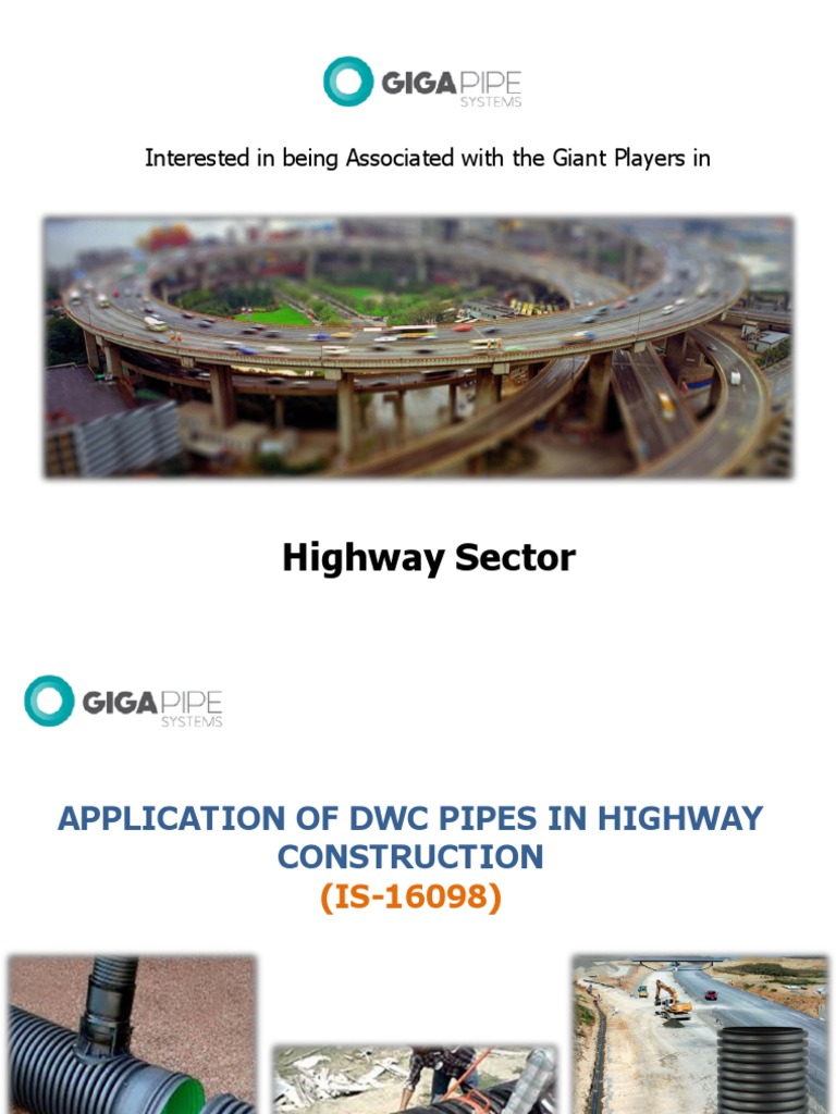USE of DWC Giga Pipes in Highway Construction | PDF | Pipe (Fluid ...