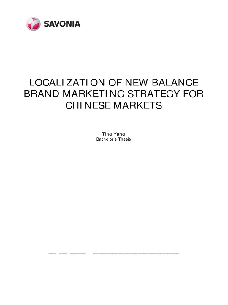 Localization of New Balance Brand Marketing Strategy For Chinese ...