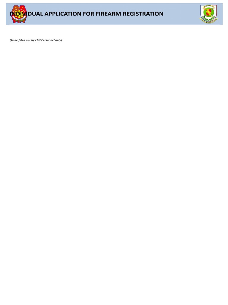 Firearm Registration Application Form | PDF