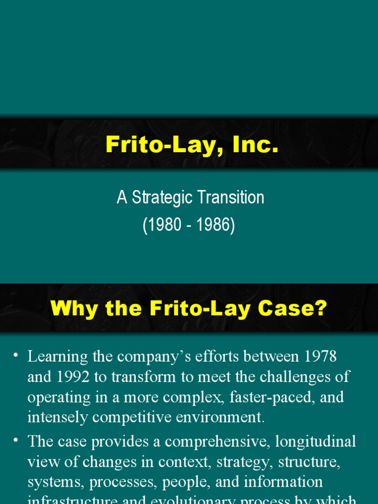 Frito-Lay Organizational Change Case Study | PDF | Strategic Management ...
