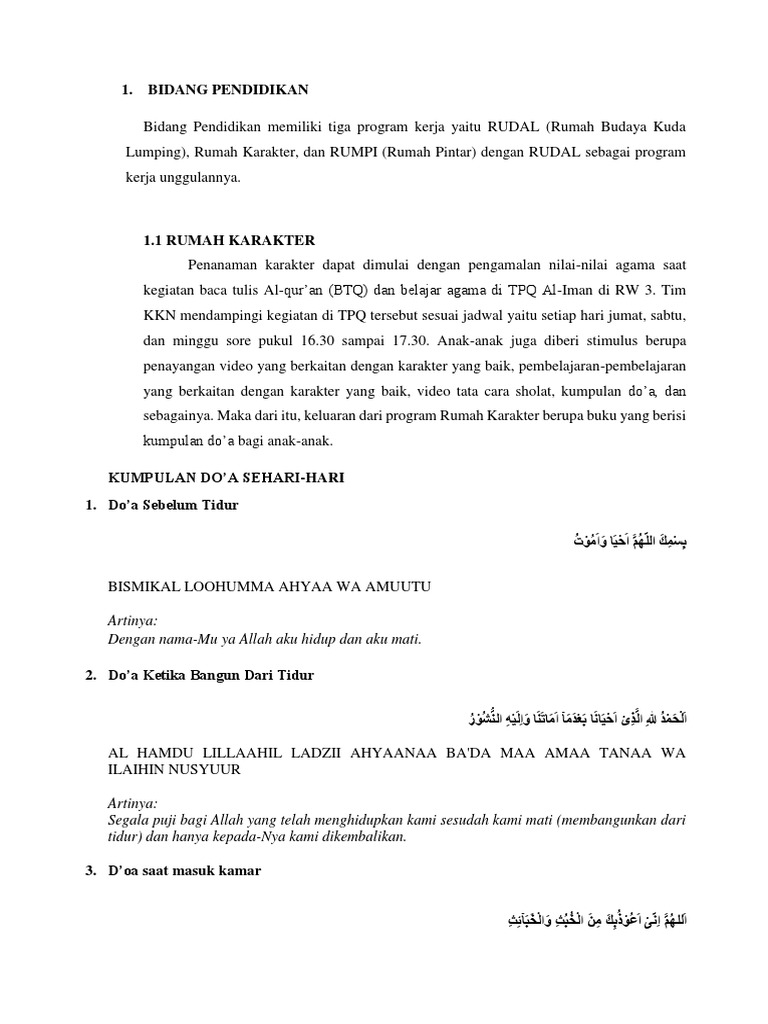 Kumpulan Doa Harian untuk Anak-anak | PDF