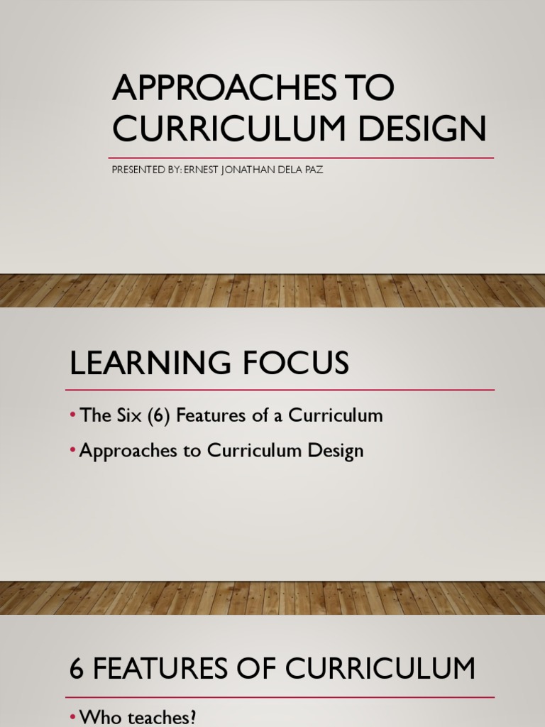 Report - Approaches To Curriculum Design | PDF