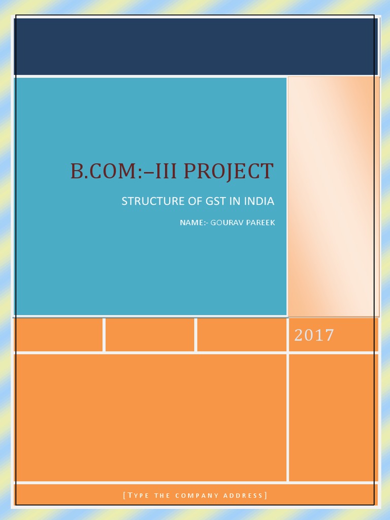 Project On GST | PDF | Value Added Tax | Excise