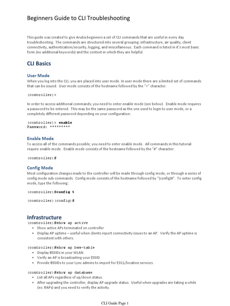 Beginners Guide To CLI Troubleshooting | PDF | Radius | Command Line Interface