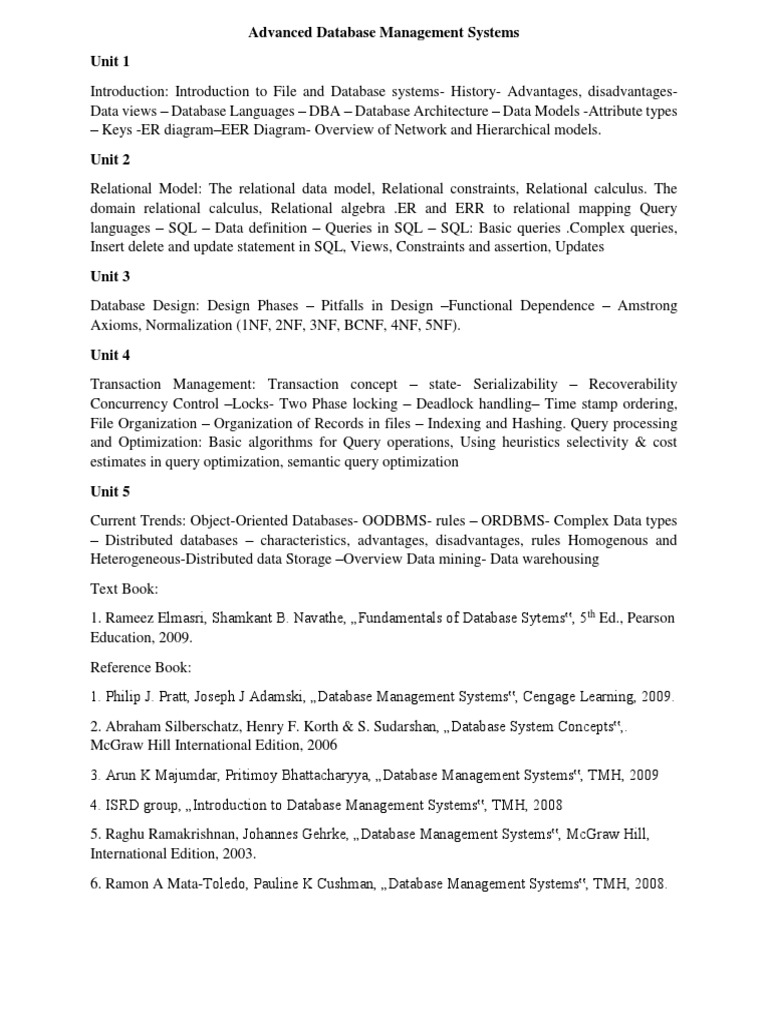 Advanced Database Management Systems | PDF | Software Prototyping ... Advanced Database Management Systems | PDF | Software Prototyping ...