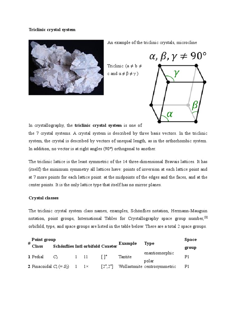 7 Crystal System | PDF | Crystal Structure | Crystallography