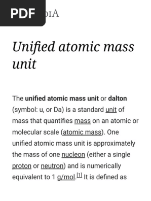 Atomic Mass Unit