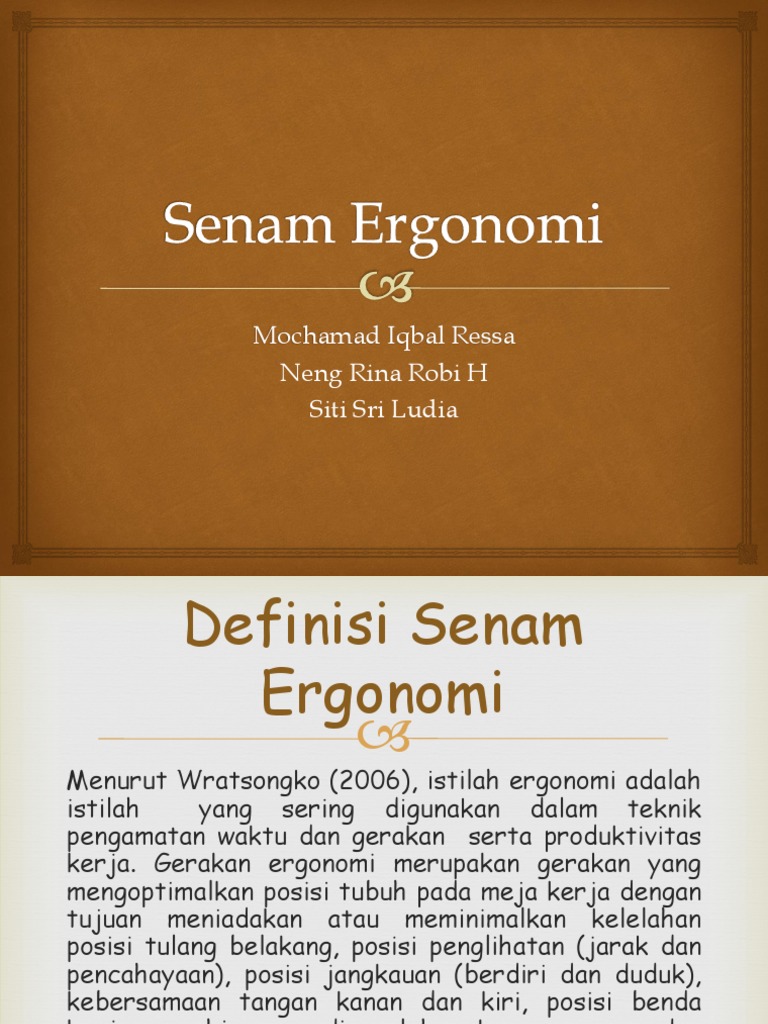 Senam Ergonomi | PDF