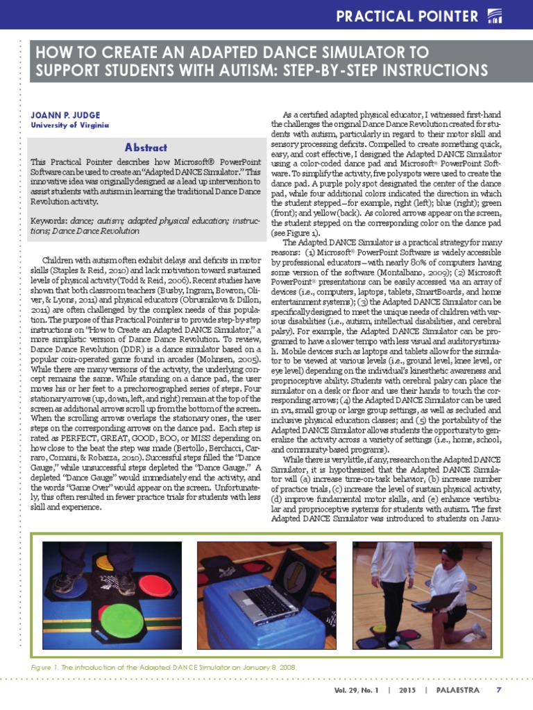 Adapted Dance Simulator | PDF | Autism | Simulation