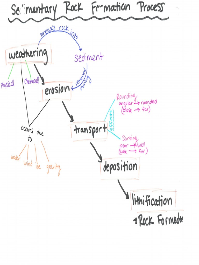 Sedimentary Rock Formation Concept Map | PDF