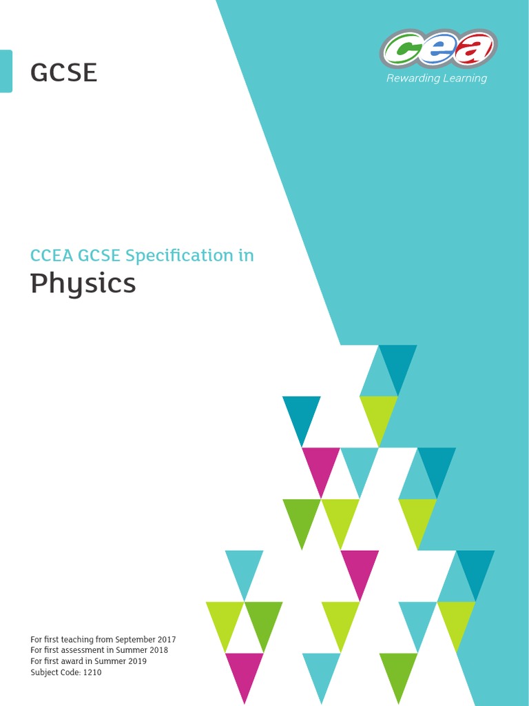 CCEA GCSE Physics Specification | PDF | Force | Velocity