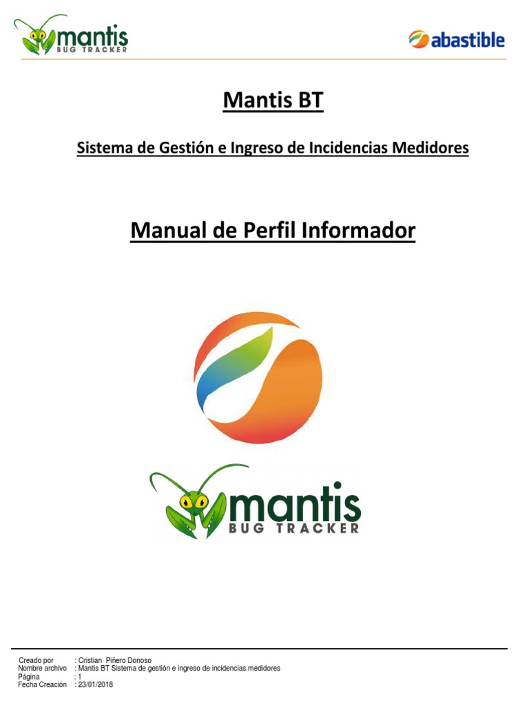 Manual Perfil Informador Mantis | PDF | Servidor web | Internet y web
