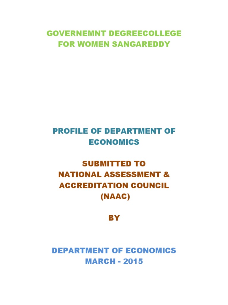Economics Department Profile | PDF | Curriculum | Lecture